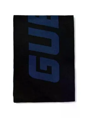 Guess Logo-intarsia Knitted Scarf