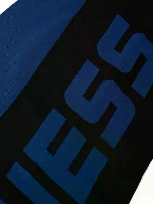 Guess Logo-intarsia Knitted Scarf
