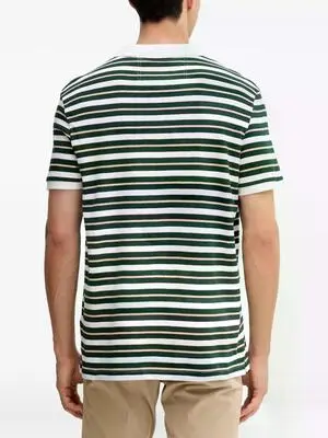 Guess Horizontal-stripe Logo-patch Polo Shirt