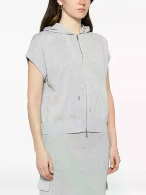 Peserico Cap-sleeve Zip-up Cardigan