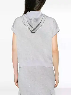 Peserico Cap-sleeve Zip-up Cardigan