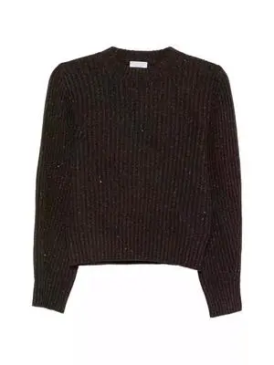 Brunello Cucinelli Sequin-embellished Ribbed Knit Sweater