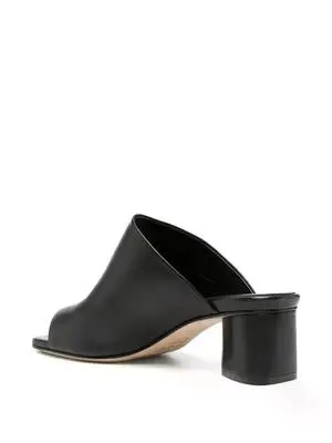 VIC MATIE Baron Leather Sandals - Black