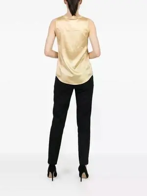 Brunello Cucinelli Scoop-neck Satin Tank Top
