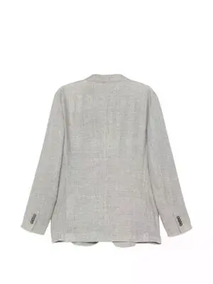 Zegna Single-breasted Linen Blazer - Grey