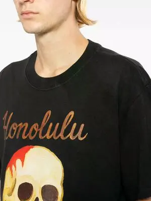 MELT Skull-print Cotton T-shirt