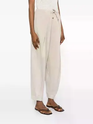 Herno Drawstring Pleated Trousers - Grey