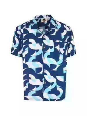 BOARDIES Baus Geometric-print Camp-collar Shirt