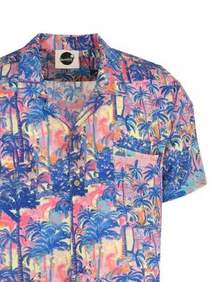 BOARDIES Havana Palm-print Shirt - Blue
