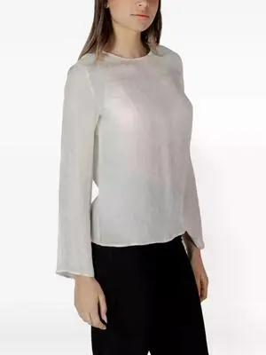 Armani Exchange Embossed-logo Blouse