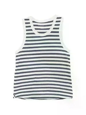 Majestic Filatures Striped Sleeveless Tank Top
