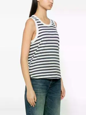 Majestic Filatures Striped Sleeveless Tank Top