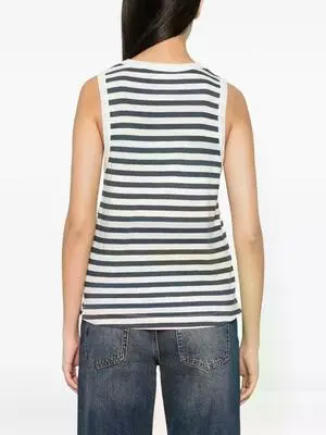 Majestic Filatures Striped Sleeveless Tank Top