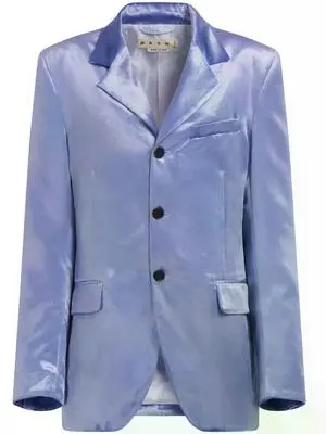 Marni Gima Single-breasted Satin Blazer - Purple