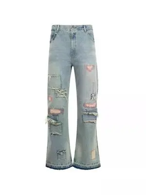 MIDNIGHT RODEO Texoma Patchwork Distressed Jeans