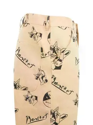 MARKET Smiley Cubism Double-knee Trousers - Neutrals