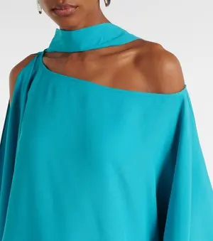 TALLER MARMO Barths One-shoulder Kaftan - Turquoise
