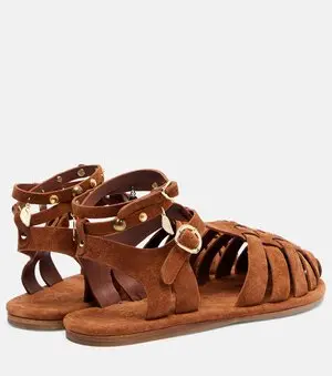 ANCIENT GREEK SANDALS Karina Suede Fisherman Sandals