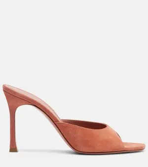 Amina Muaddi Alexa Suede Mules