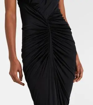 Rick Owens Avra Ruched Gown - Black