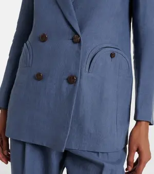 BLAZÉ MILANO Everynight Linen Blazer - Blue