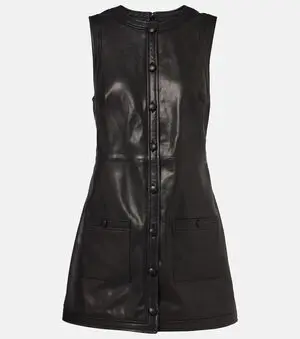 FRAME Leather Shirt Dress