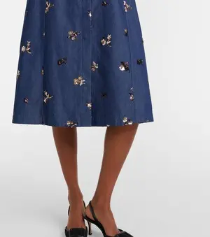 Altuzarra Kieran Embellished Denim Shirt Dress
