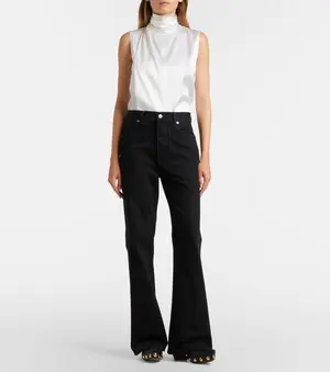 Bottega Veneta Intrecciato Flared Jeans