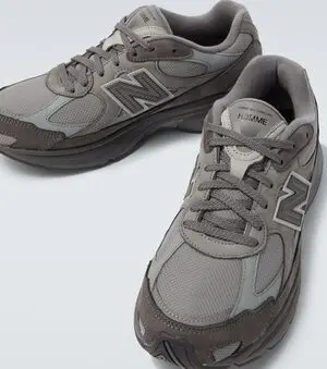 Comme Des Garçons Homme X New Balance 2010 Suede Trimmed Sneakers - Grey