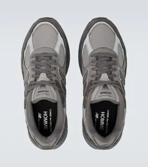Comme Des Garçons Homme X New Balance 2010 Suede Trimmed Sneakers - Grey