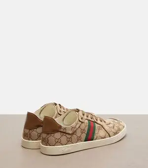 Gucci Stretch Gg Canvas Low-top Sneakers - Beige