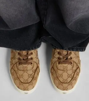 Gucci Stretch Gg Canvas Low-top Sneakers
