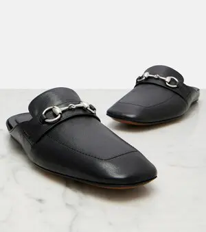 Gucci Ragazzo Horsebit Leather Mules