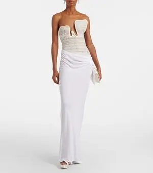 GIANVITO ROSSI Sabrina Satin Platform Sandals - White