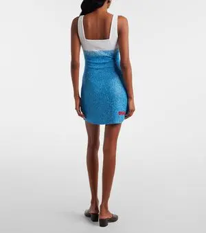 Staud Le Sable Beaded Minidress