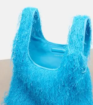 Dries Van Noten Marche Medium Fringed Top-handle Bag - Blue