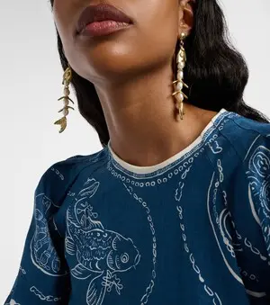 ALEMAIS Alémais Calypso Embellished Drop Earrings - Gold