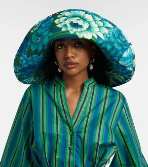 ALEMAIS Alémais Margo Printed Cotton Canvas Sun Hat - Multicoloured