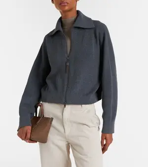 Brunello Cucinelli Cotton Zip-up Cardigan - Grey