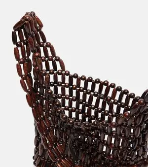 Staud Cornado Beaded Crossbody Bag - Brown