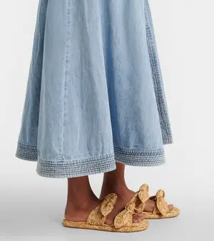 Zimmermann Indra Denim Wrap Dress - Blue