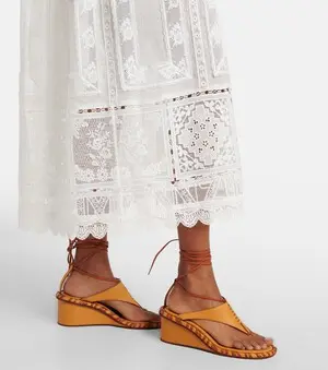 Zimmermann Aster Lace-trimmed Midi Dress