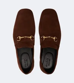 Gucci Ragazzo Horsebit Suede Loafers - Brown