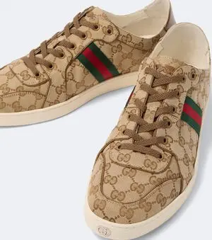 Gucci Stretch Gg Canvas Low-top Sneakers