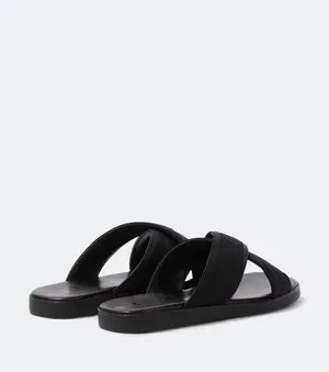 Gucci Logo Jacquard Sandals - Black