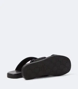 Gucci Logo Jacquard Sandals - Black
