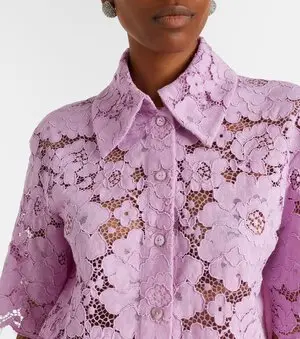 PATOU Cotton-blend Lace Shirt