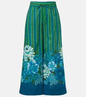 ALEMAIS Alémais Margo Printed Cotton Wide-leg Pants