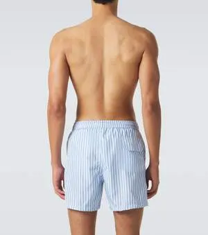 Thom Sweeney Striped Swim Trunks