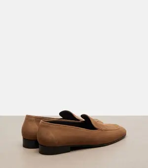 THE ROW Adam Suede Loafers - Brown